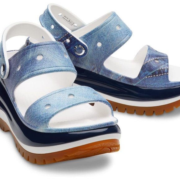 CROCS | Shoes | New Crocs Mega Crush Denim Sandals | Poshmark